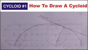 How to Draw a CYCLOID in Engineering Drawing | How to Construct a ...