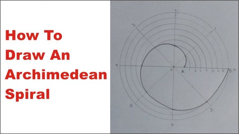 How to Draw Archimedean Spiral in Engineering Drawing | How to Draw a ...