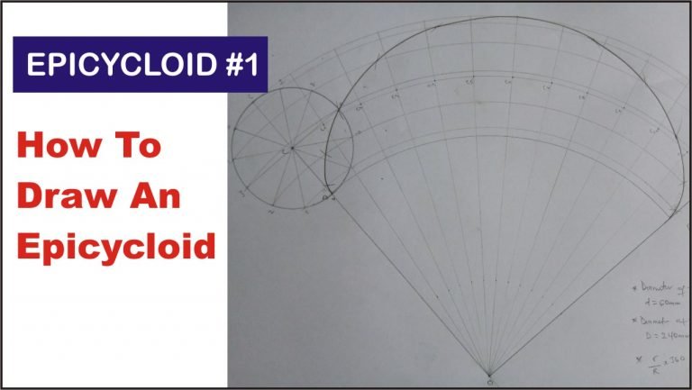 How to Draw an EPICYCLOID in Engineering Drawing | What is Epicycloid Curve In Technical Drawing ...