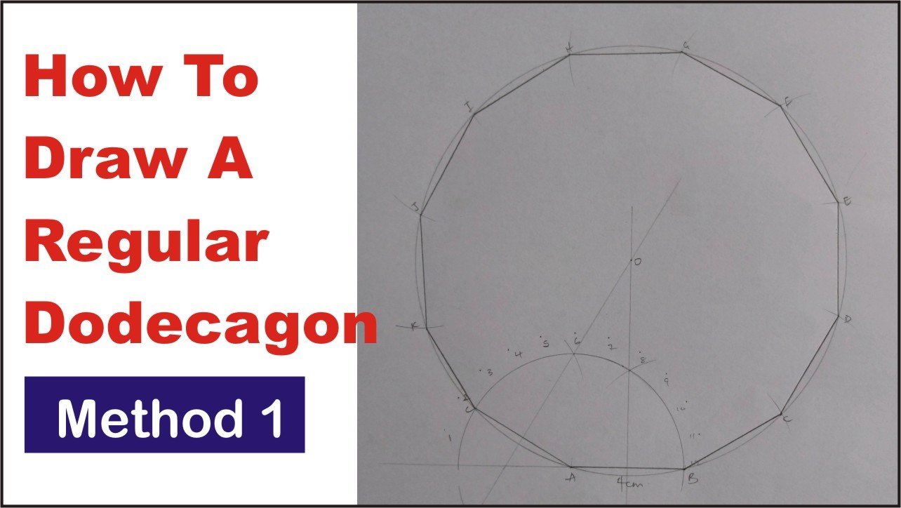 How to easily draw a regular dodecagon. How to draw a 12-sided polygon ...