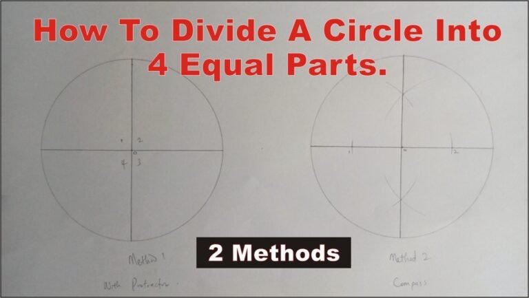 How to Divide a Circle into 4 Equal Parts - PA Academy