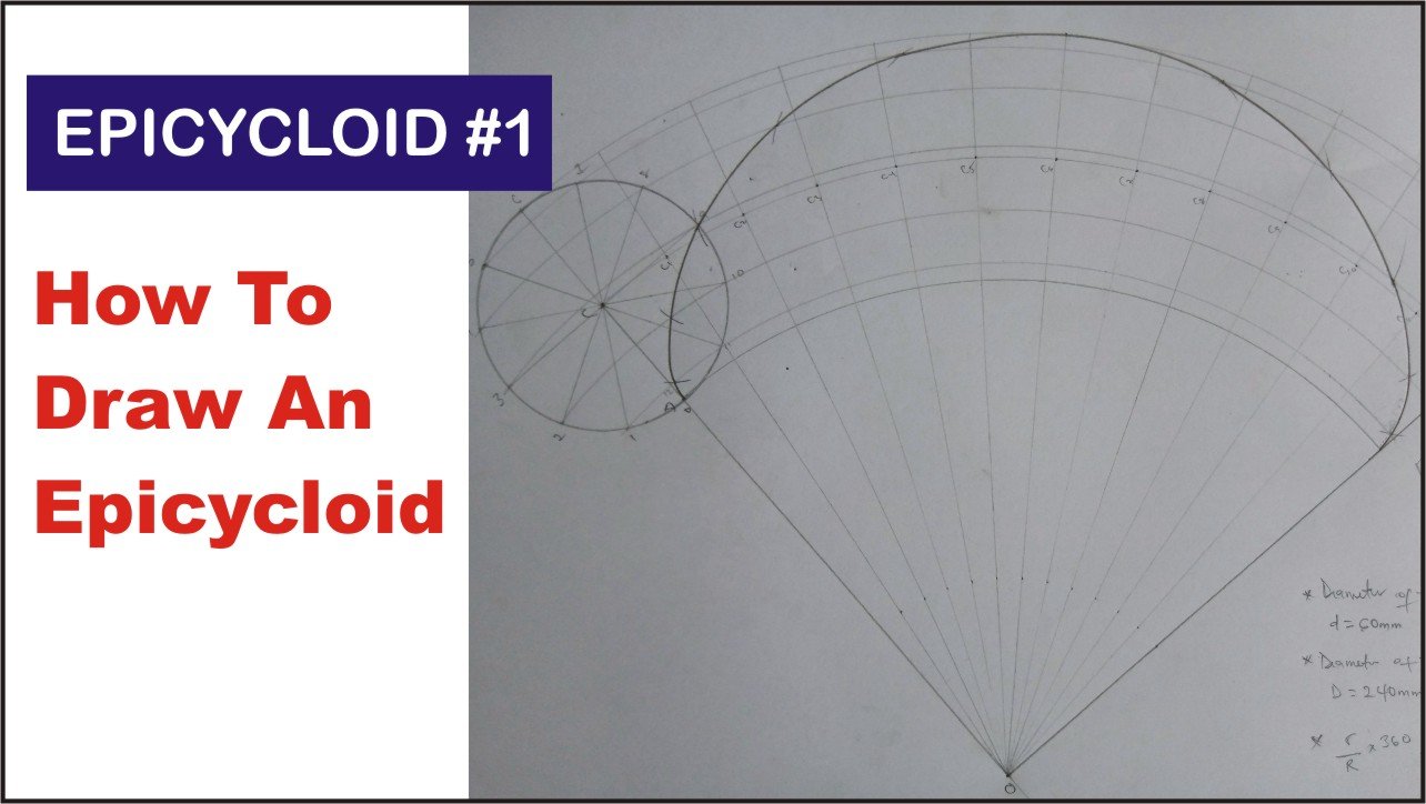 How to Draw an EPICYCLOID in Engineering Drawing. What is Epicycloid ...